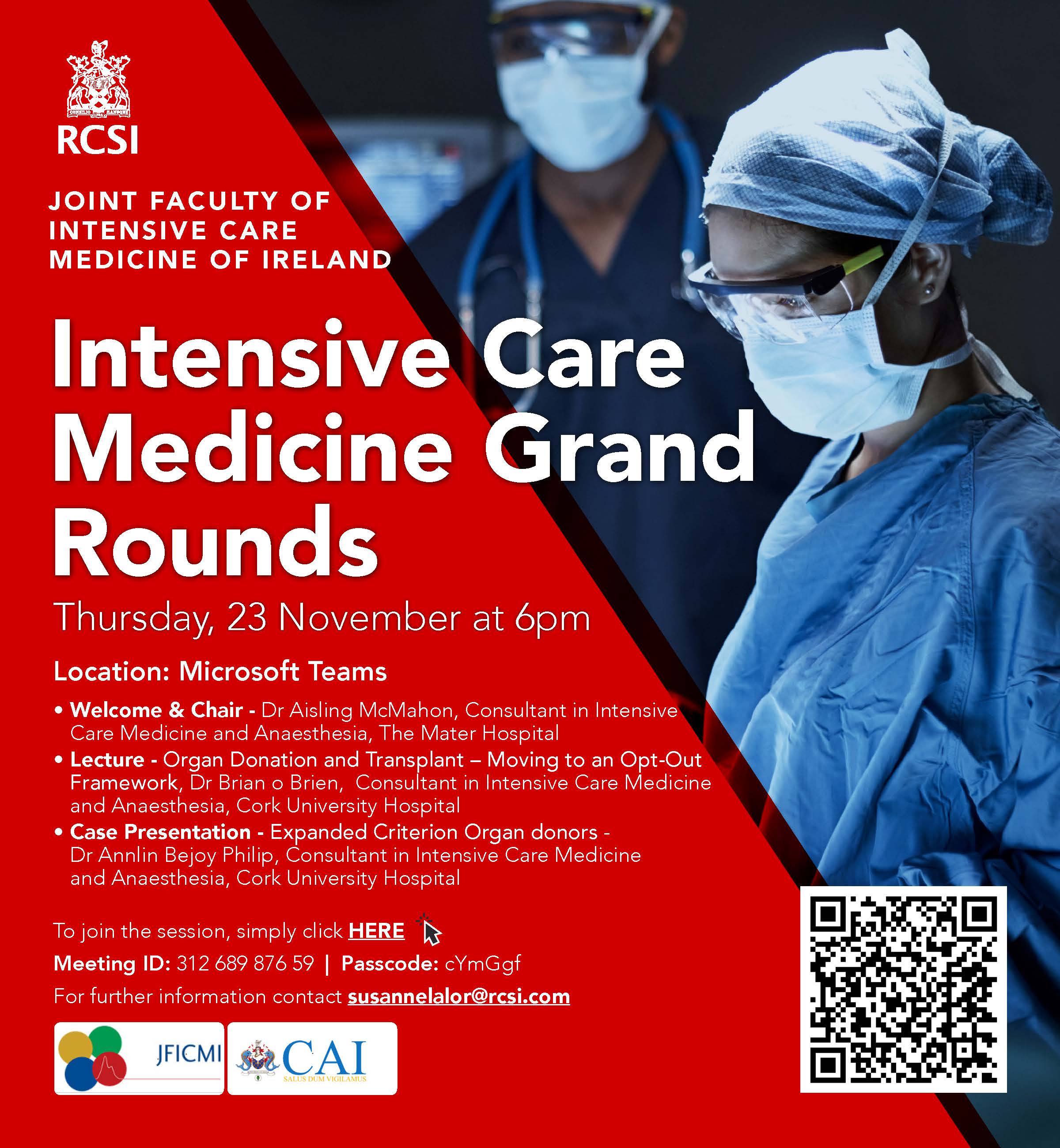 Surgical Affairs Dept - Intensive Care Medicine Grand Rounds 23.11.23